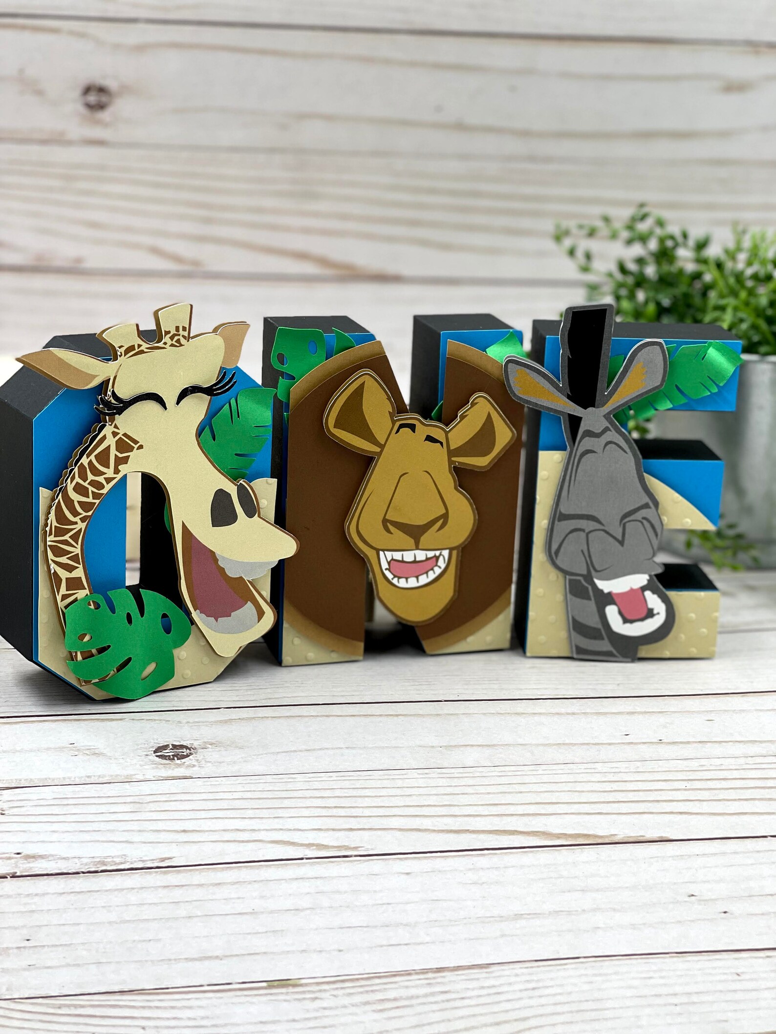 Customized Madagascar 3D Letters Madagascar Birthday Party | Etsy