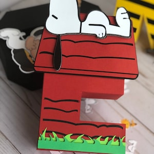 ONE Snoopy Party 3D Letters, Custom 3D Letters, Birthday Party, Charlie ...