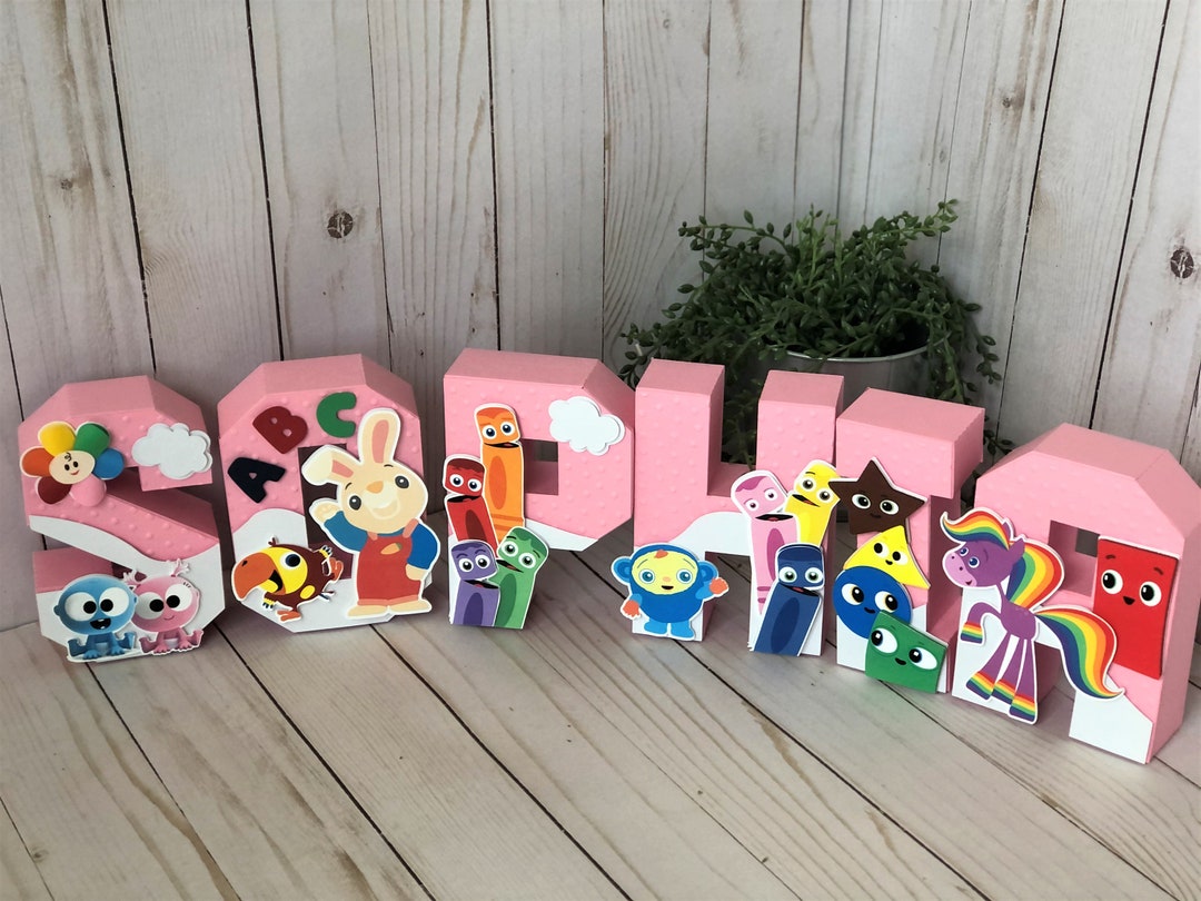 Baby First 3D Letters Baby First TV Birthday Bedroom Decor - Etsy