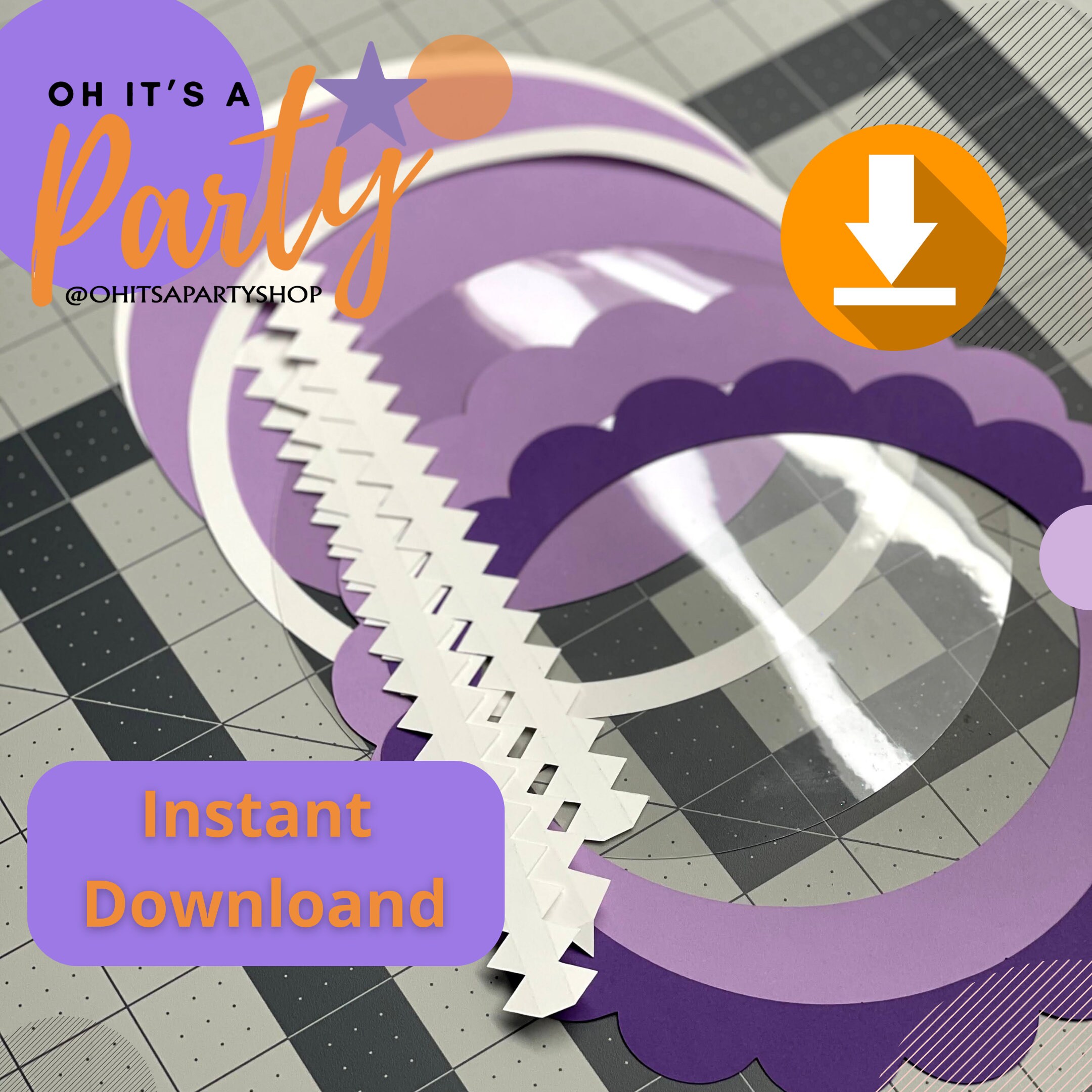 Cake Topper Shaker SVG: Stripe Layer Strips, Cricut & Studio Cut Files ...
