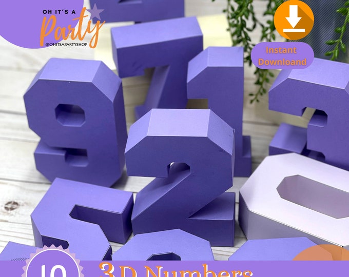 Numbers 0-9 3d-printable Stl-file. Numbers in Arial Font for 3D ...