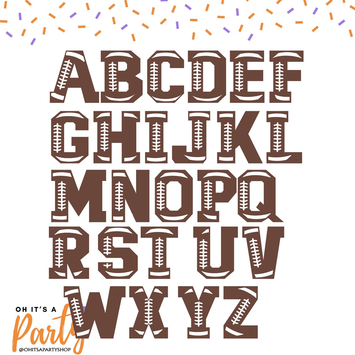 Football Letters A to Z SVG: 3D Layered Alphabet, Die Cut Template ...