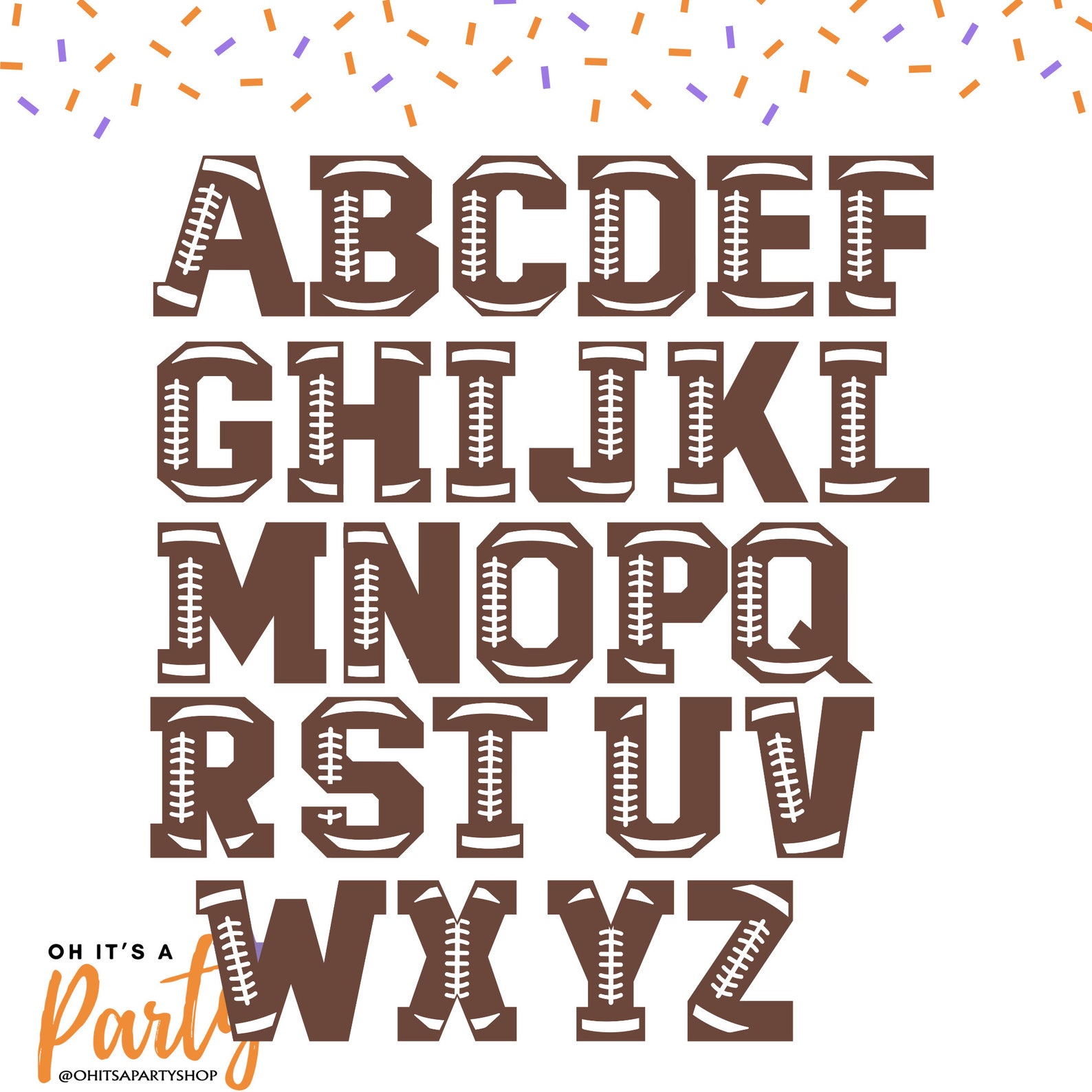 Football Letters A to Z SVG: 3D Layered Alphabet, Die Cut Template ...