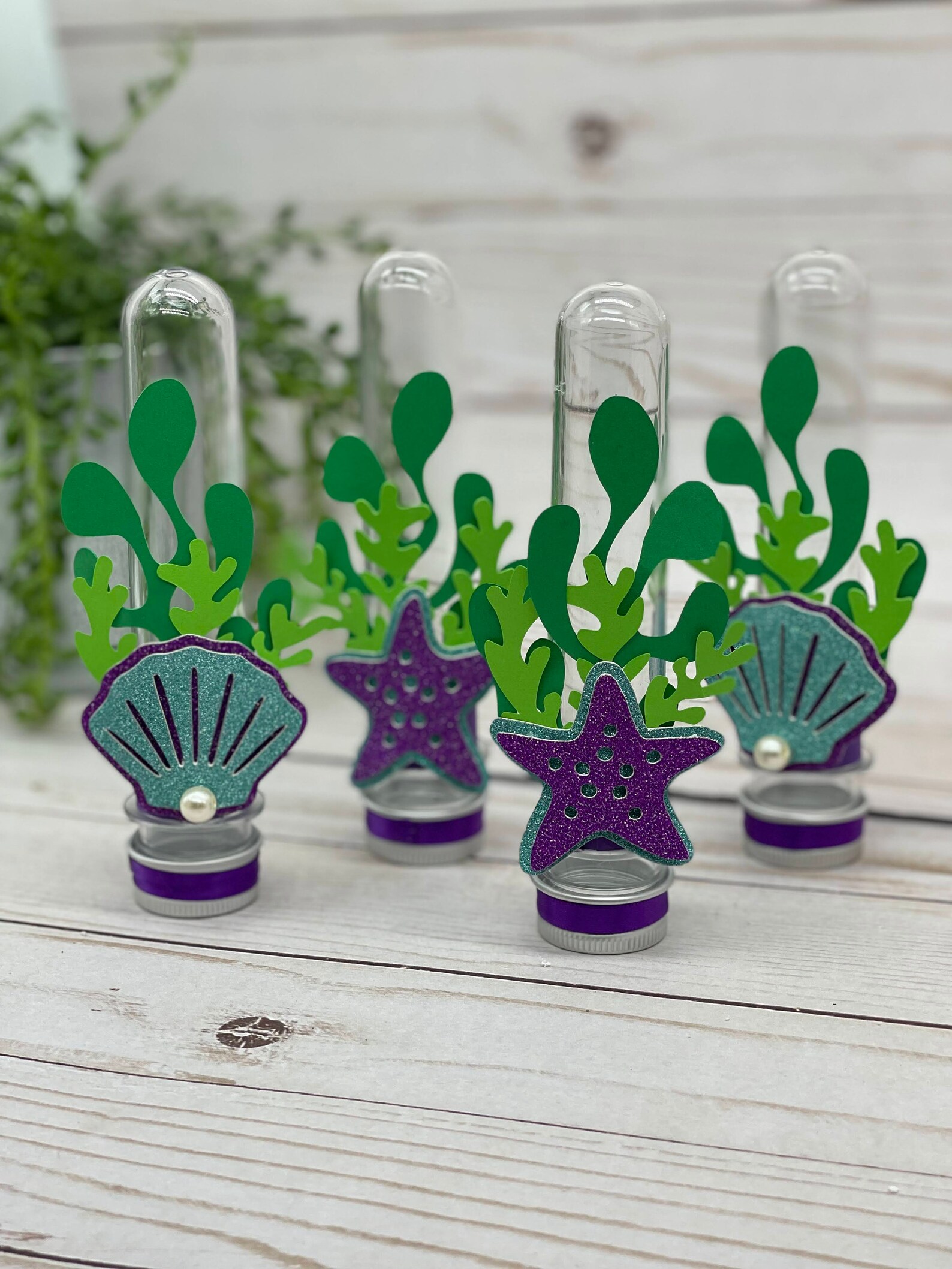 Little Mermaid Candy Favors Clear Candy Tubes Gumball Tubes - Etsy