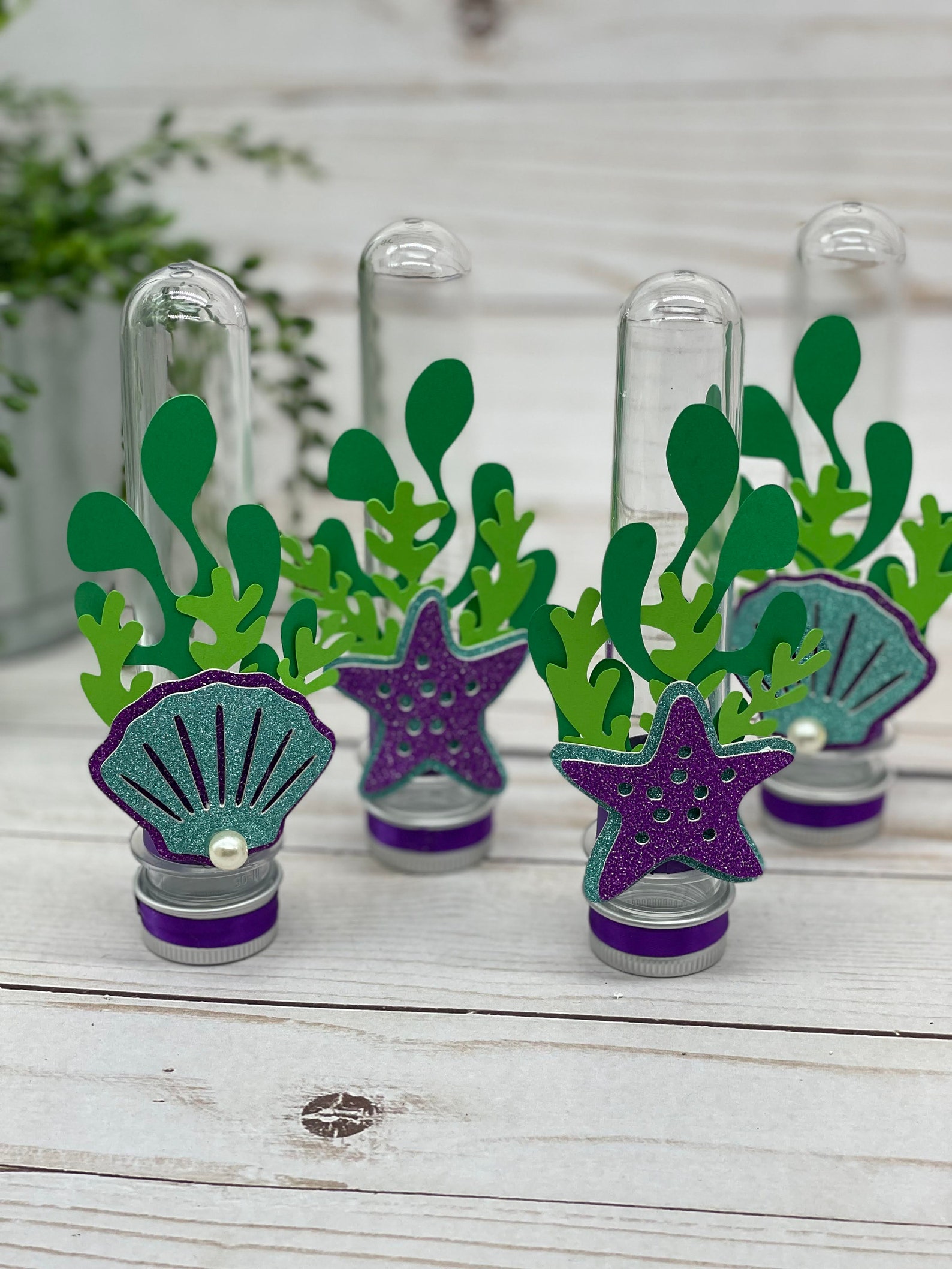 Little Mermaid Candy Favors Clear Candy Tubes Gumball Tubes - Etsy