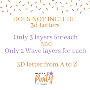 Layers for 3D Letters A to Z, Layer Wave and Offset, Die Cut Template ...