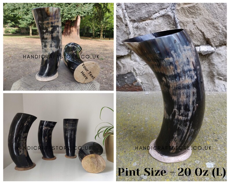 Natural Finish Ox Horn Viking Drinking Mug Cups Pint or - Etsy UK