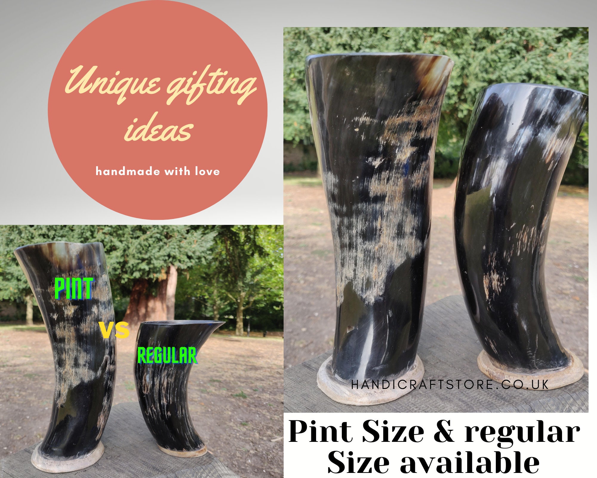 Natural Finish Ox Horn Viking Drinking Mug Cups Pint or - Etsy UK