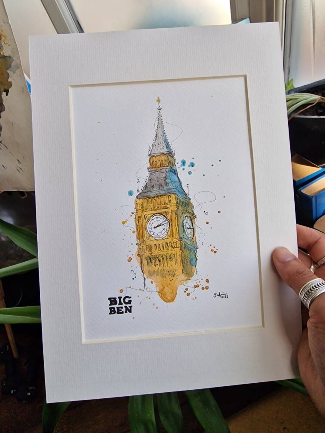 Big Ben, London | ORIGINAL & PRINT | Watercolour and Ink | A3/A4/A5 ...