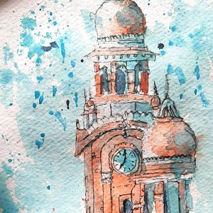 Clock Tower Multan, Pakistan | Ghanta Ghar A3/A4/A5 Wall Art | ORIGINAL ...