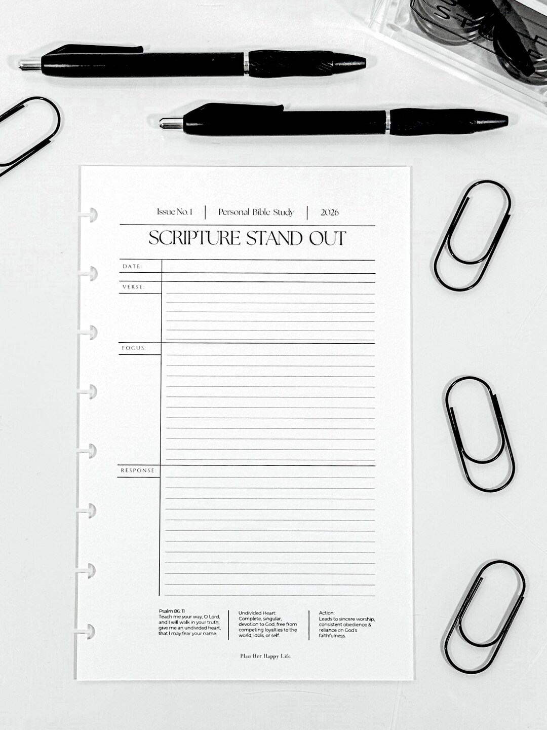 Bible Study Planner Inserts, Scripture Study Stand Out Inserts, Bible ...
