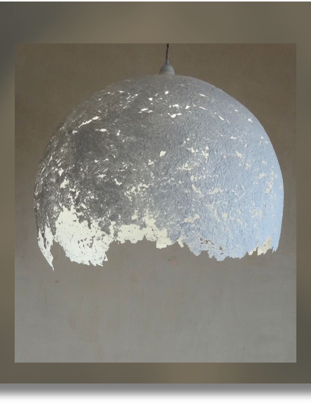 Off-white Tissue Paper Indoor Ceiling Light Ready for Installation ...