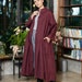 Plum Colored Linen Jacket With Lining, Purple Linen Overcoat, Long ...