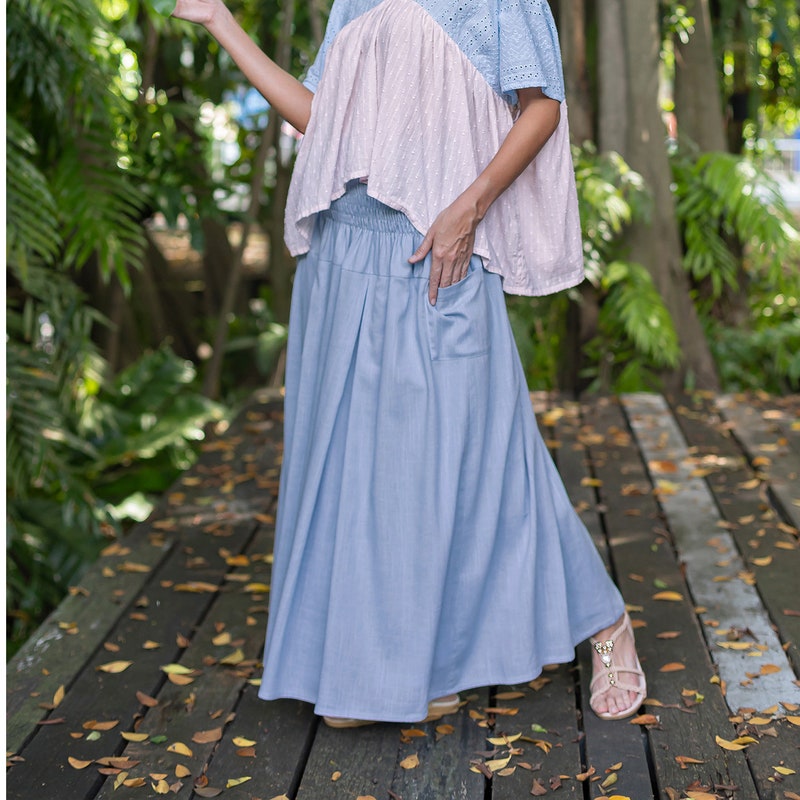 Light Blue Skirt - Etsy