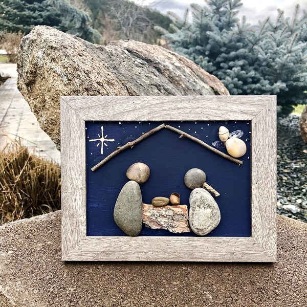 Rock Art Nativity - Etsy
