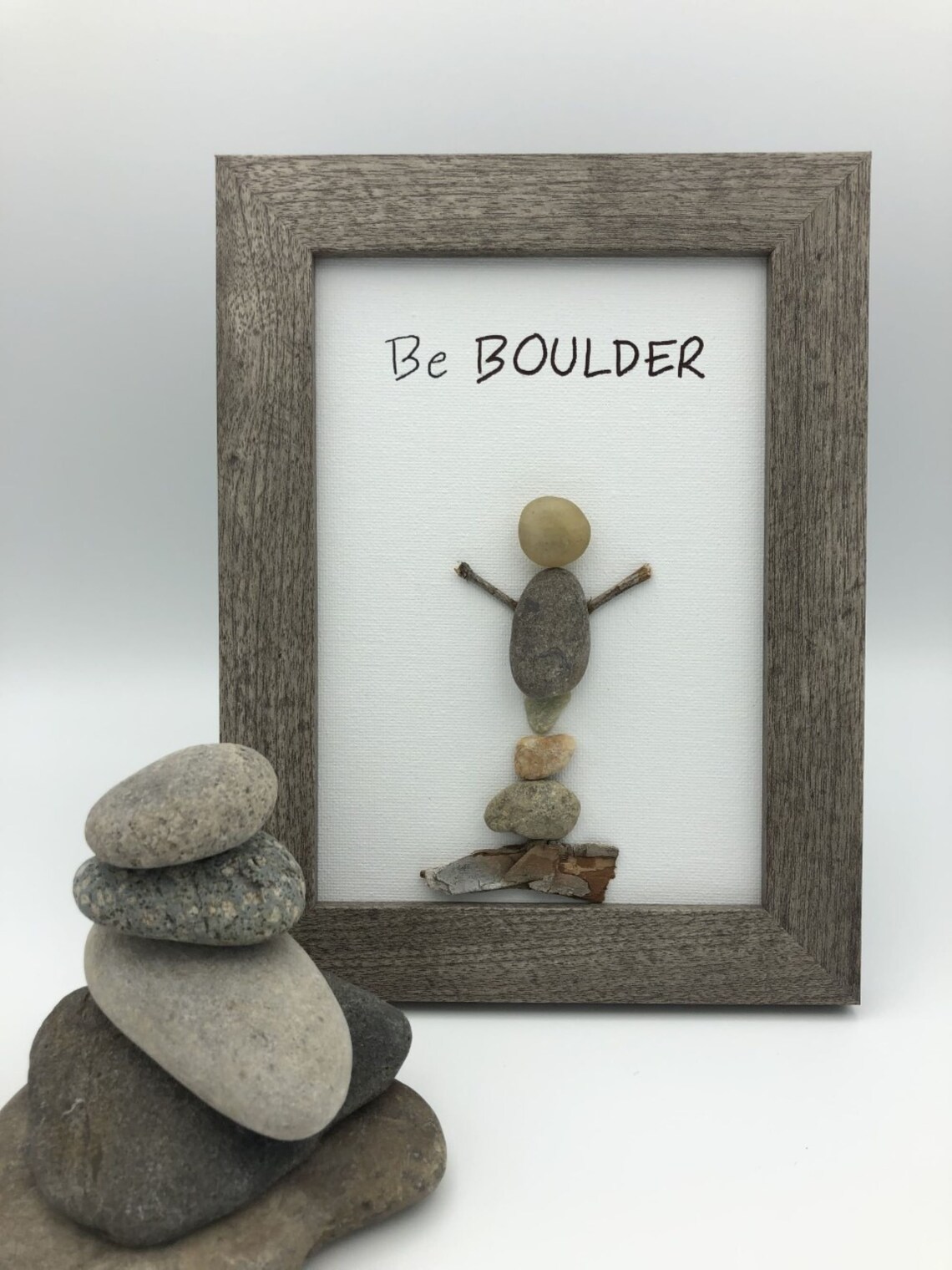 Be Boulder Framed Rock Art Graduation Pebble Art Grad - Etsy