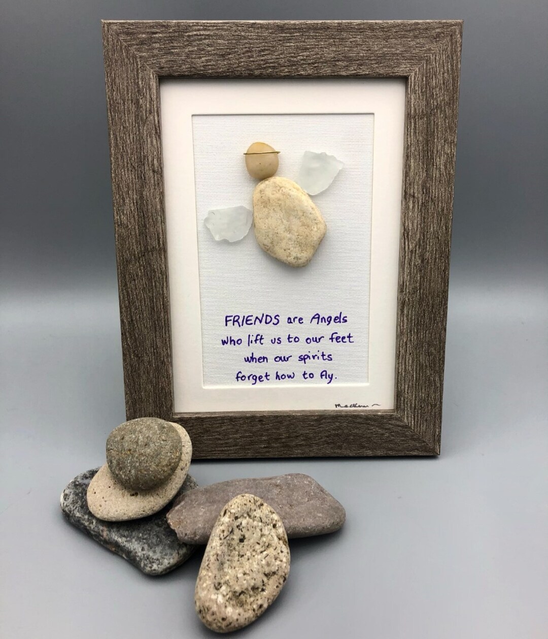 Angel Friend Rock Art, Angel Pebble Art, Pebble Art Friends, Angels ...