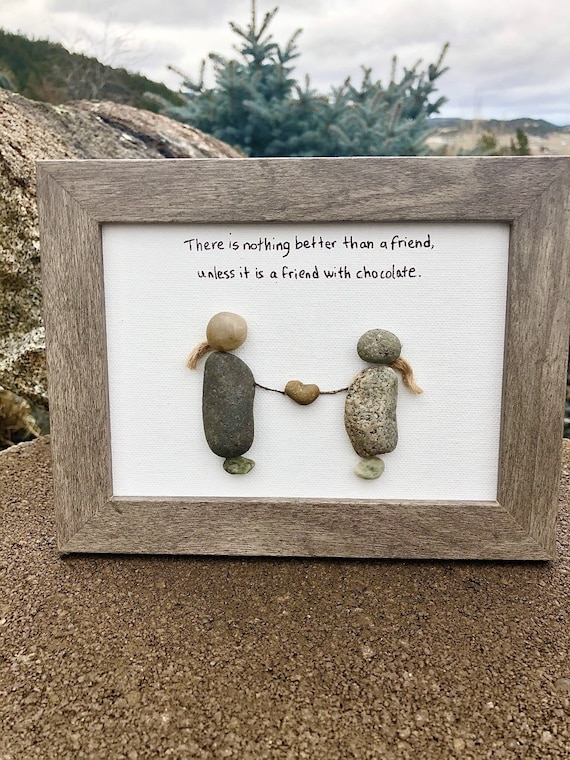 Rock Art Friend Picture. Chocolate and Friends. Theres | Etsy