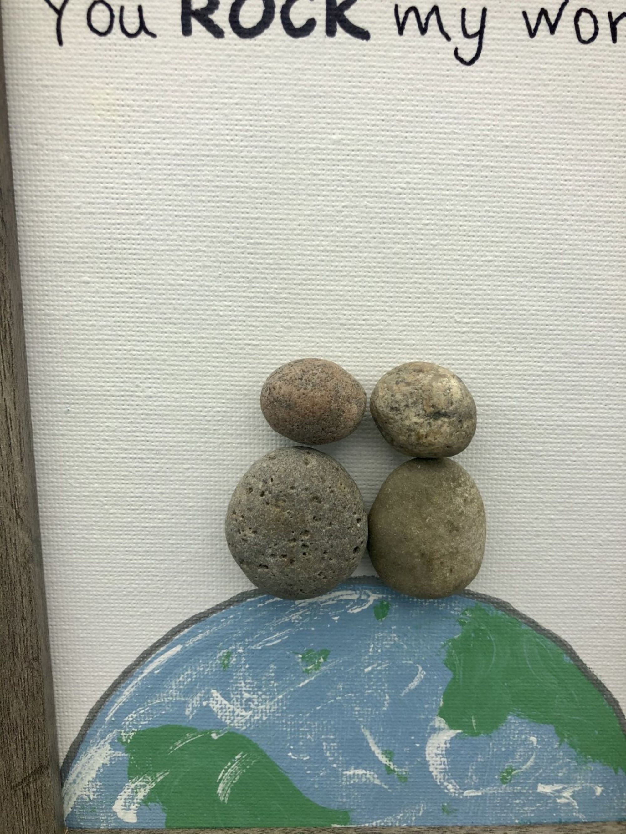 You Rock My World Rock Art Framed Pebble Art Rock My World - Etsy