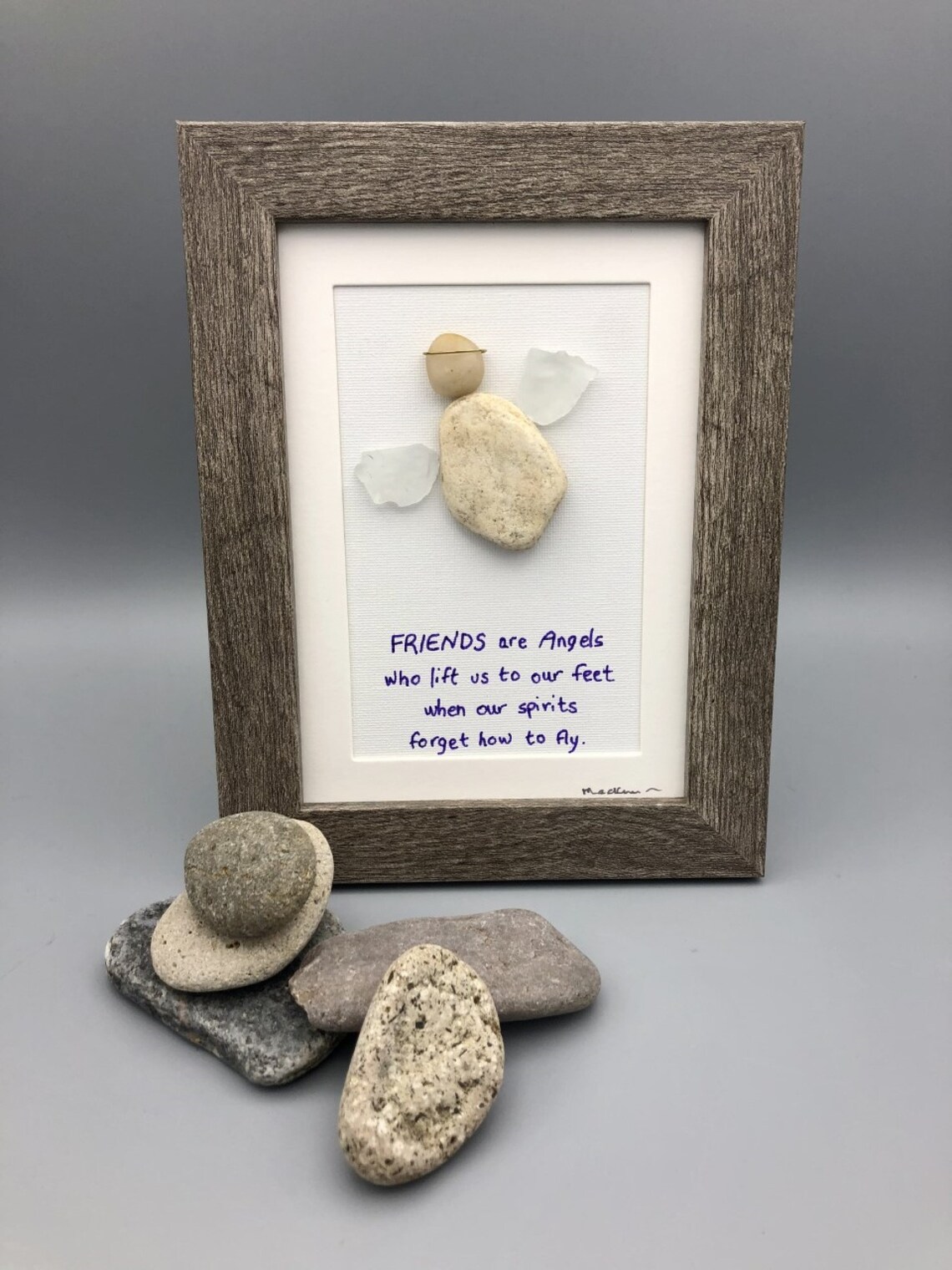 Angel Friend Rock Art Angel Pebble Art Pebble Art Friends - Etsy