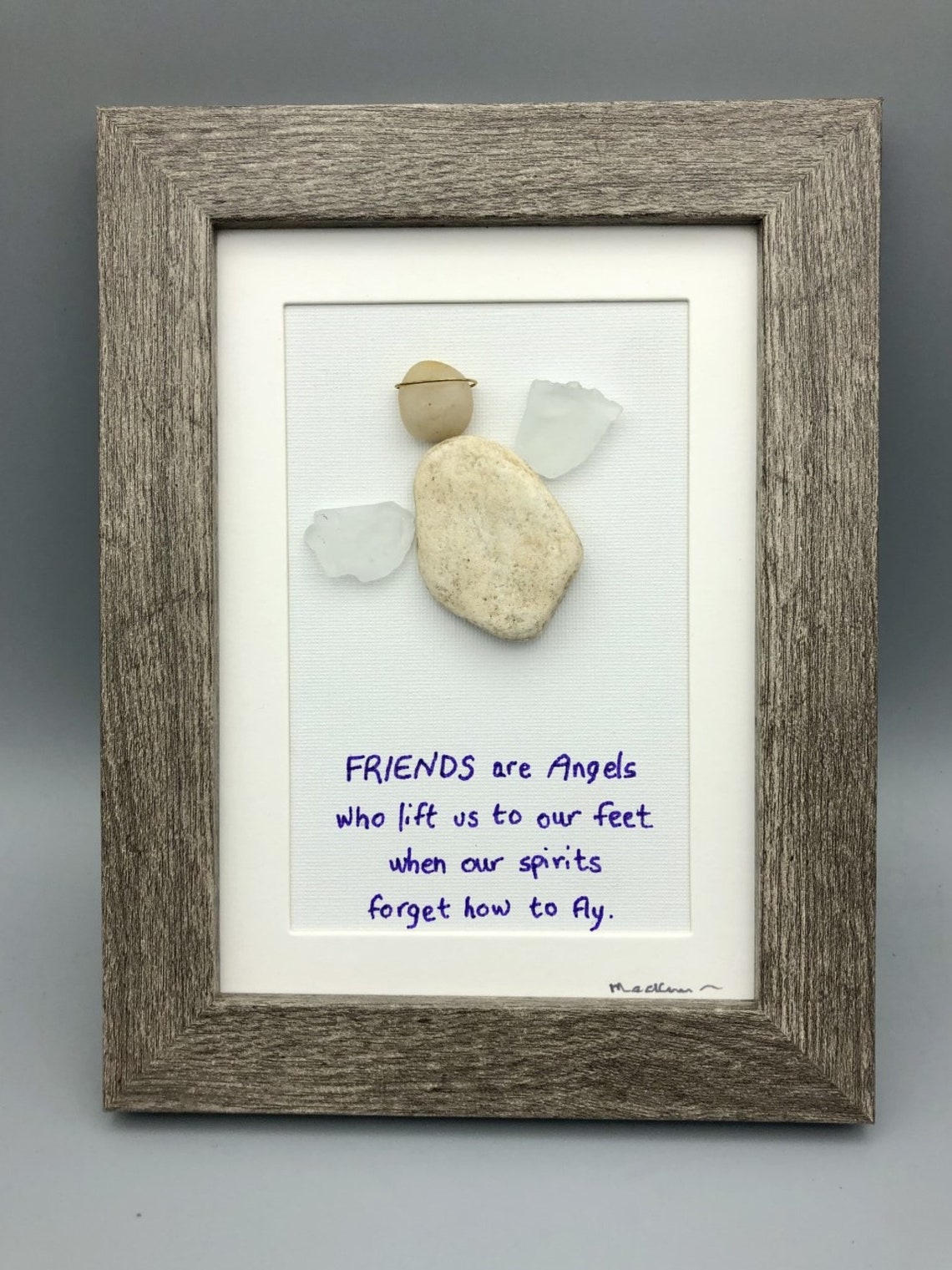 Angel Friend rock art Angel pebble art Pebble art Friends | Etsy