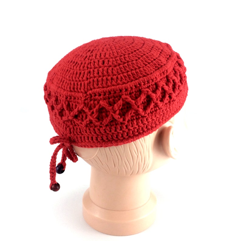 Red Kufi Hat Muslim Baby Gift Spring Hats Baby Kufi Custom Made Crochet ...