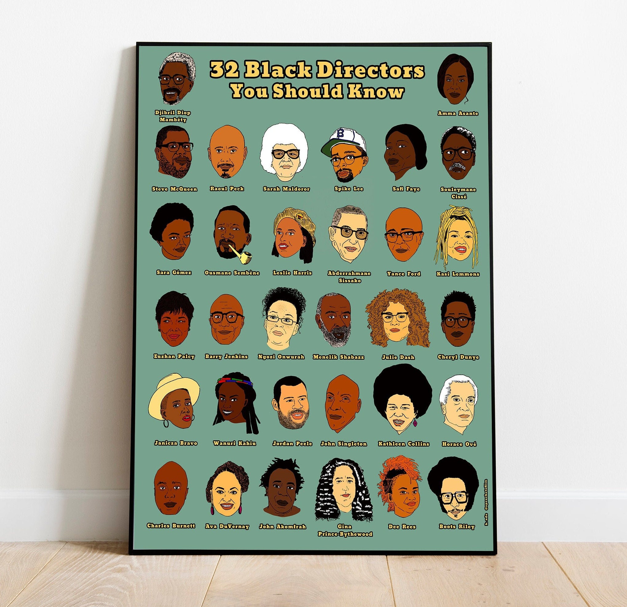 Black Film Directors Poster Spike Lee Ava Duvernay Cheryl Dunye Dee ...