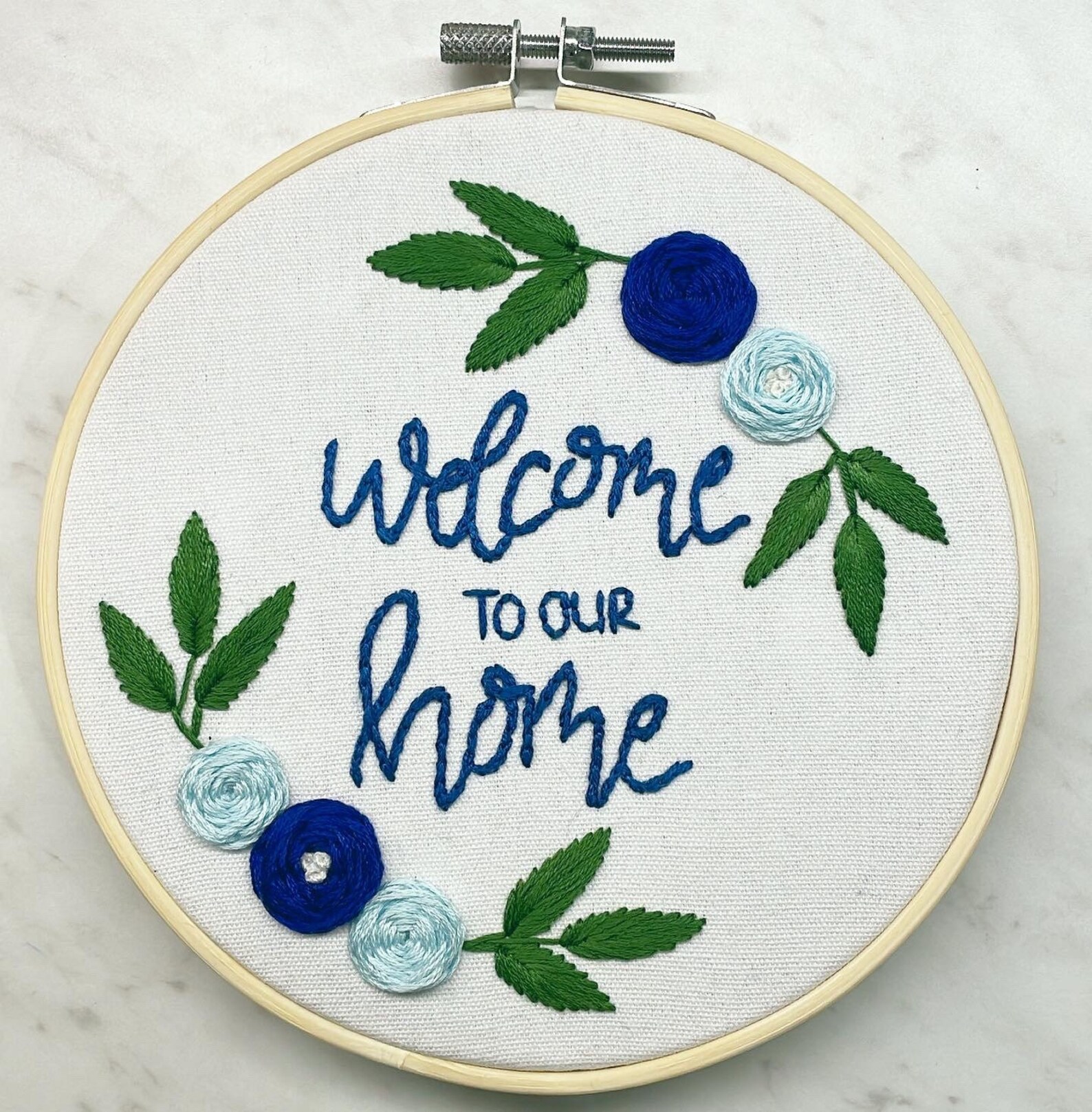 Welcome Home Custom Embroidery - Etsy