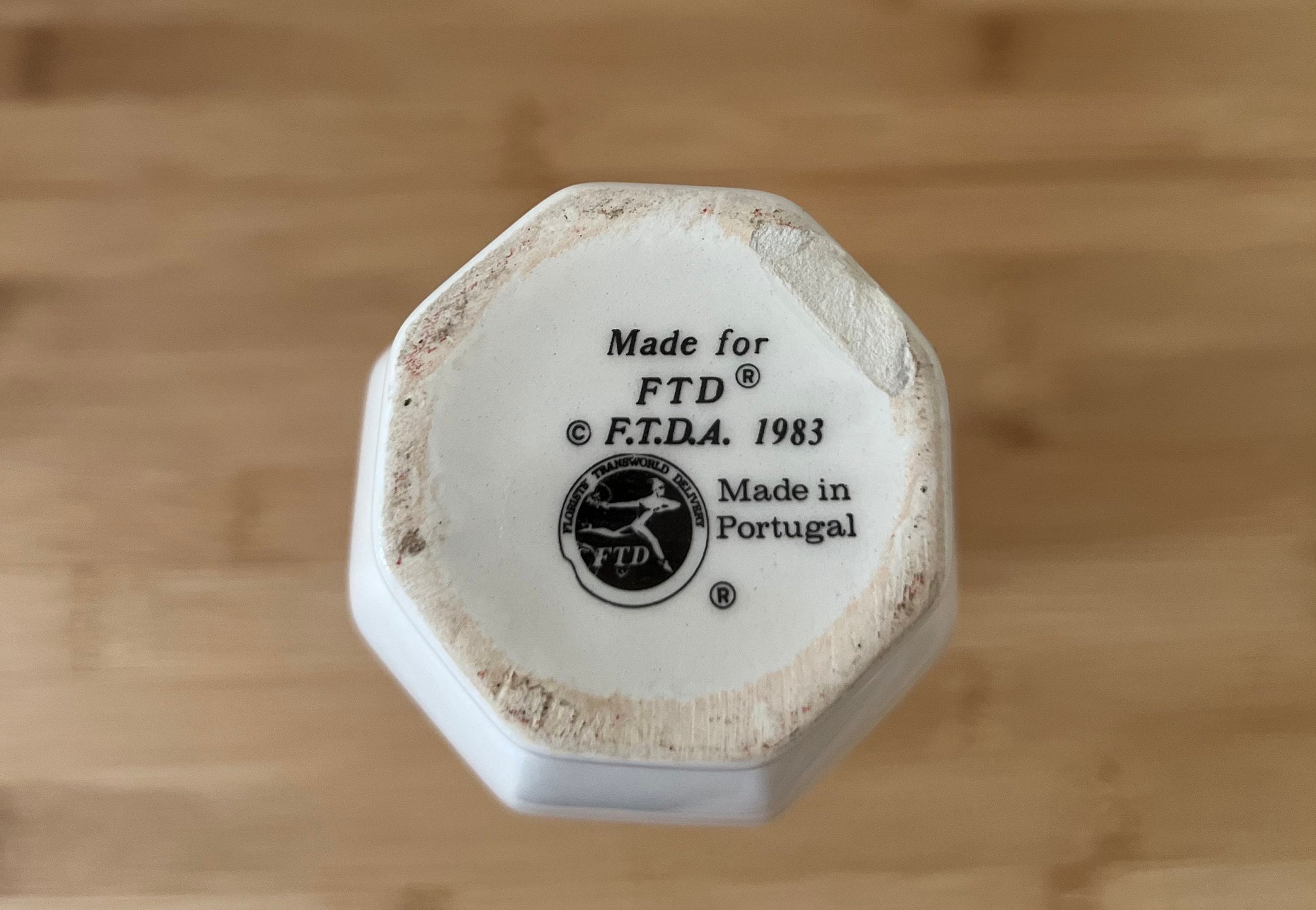 Vintage FTD Floral Vase Made in Portugal - Hand Painted Ceramic Vase - Etsy