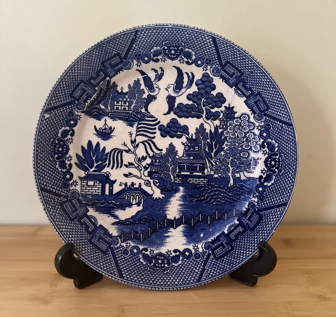 Mid-century Blue Willow Dish, Made in Japan - Etsy