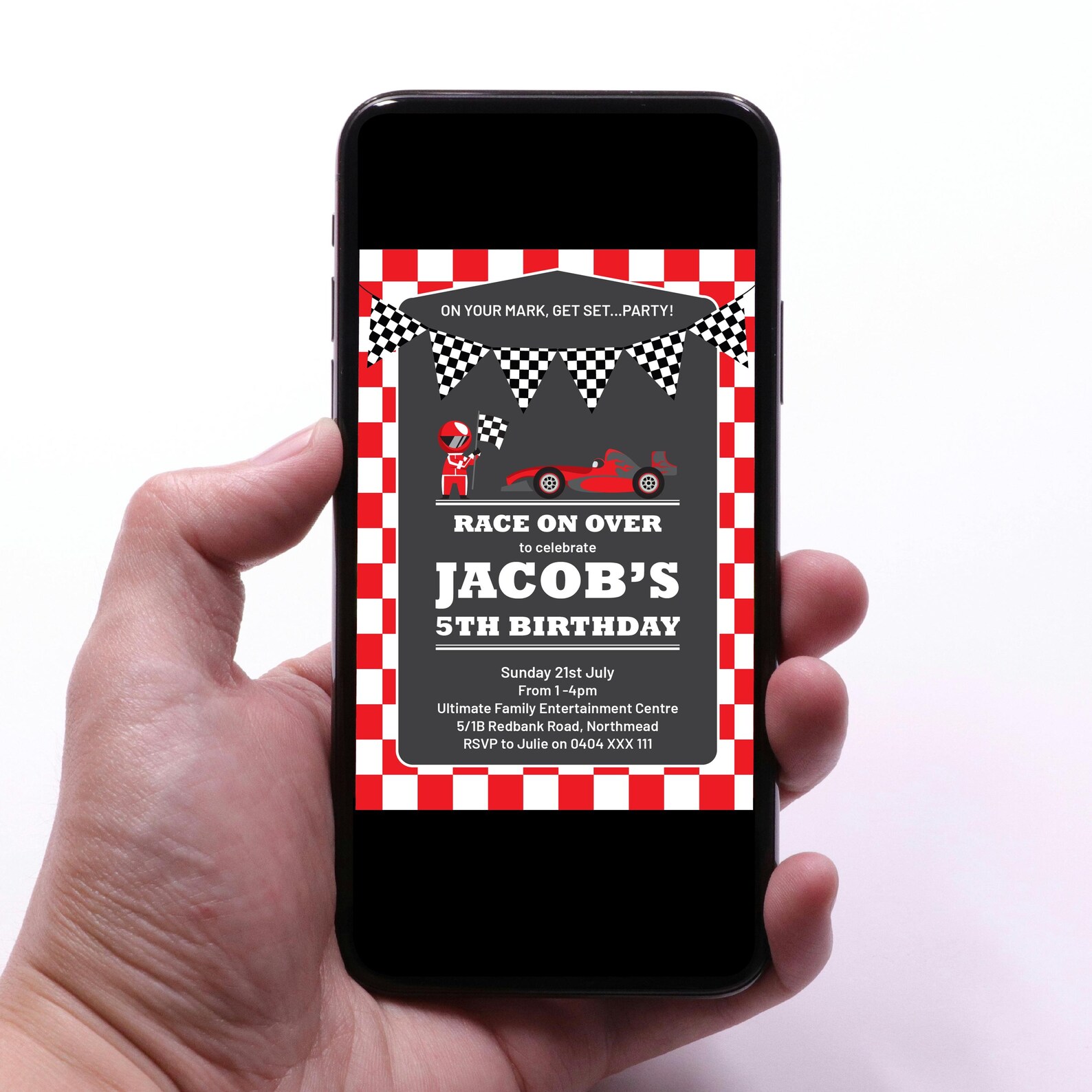 Race Car Theme Invitation - Etsy