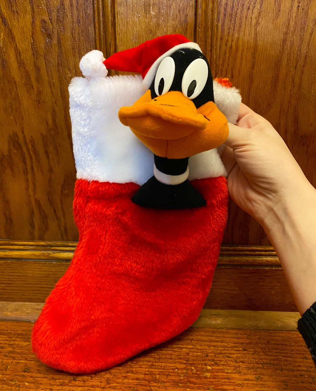 Vintage 1990 Warner Bros. Daffy Duck Christmas Stocking - Etsy