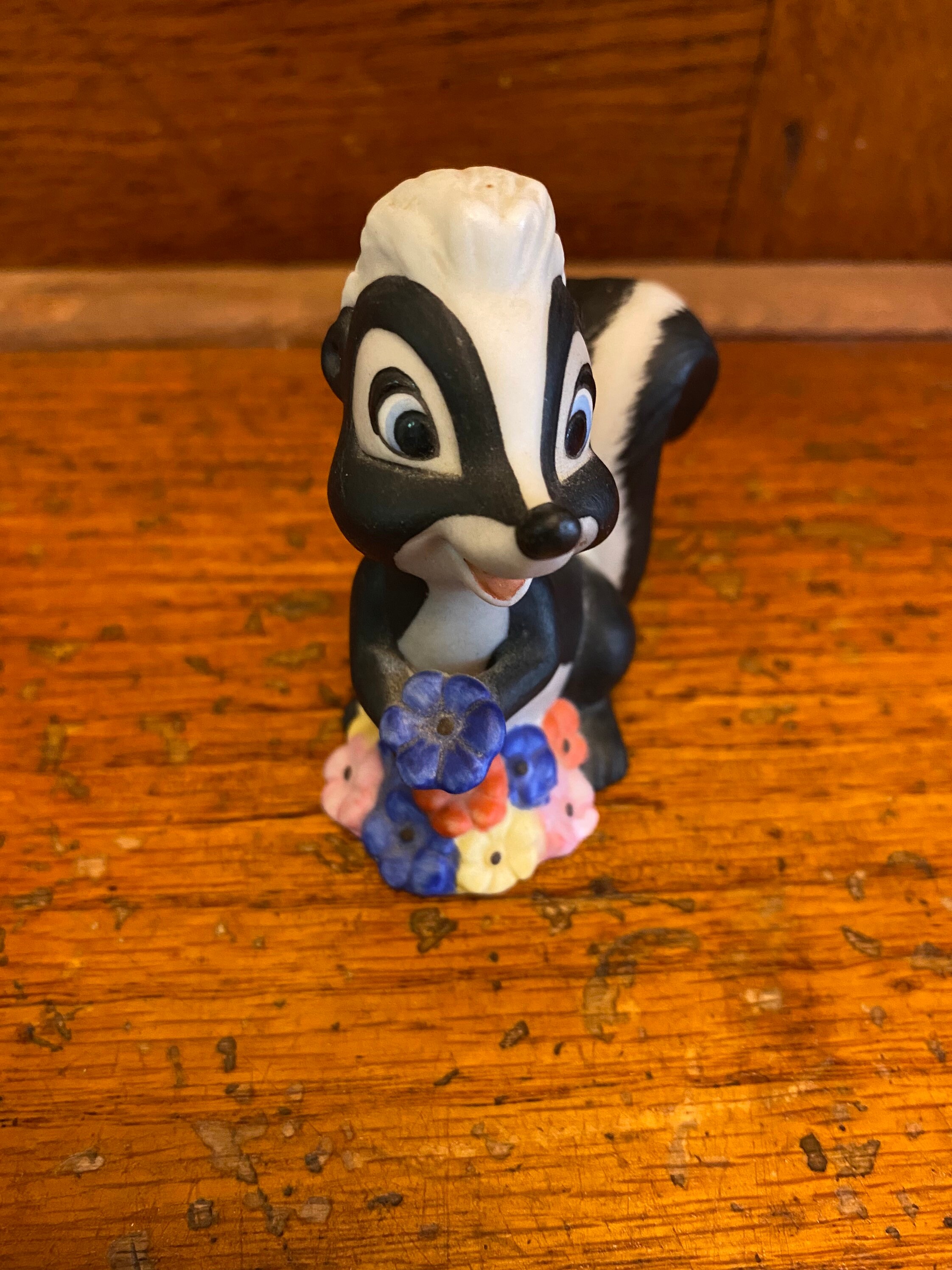 Vintage Disney Bambi Flower the Skunk Ceramic Figurine - Etsy