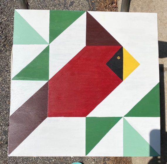 Cardinal Barn Quilt | Etsy