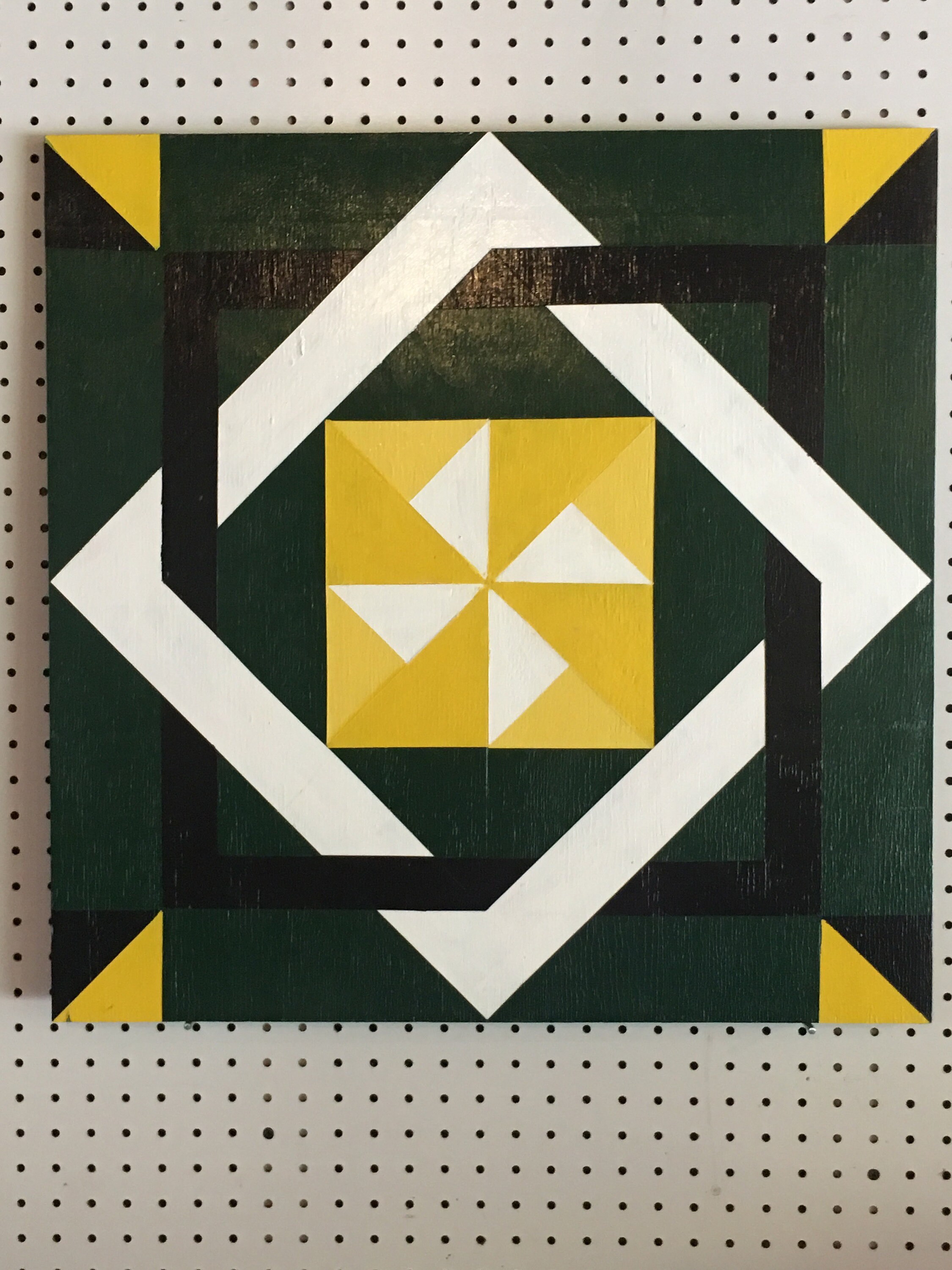 Green and Gold Barn Quilt - Etsy