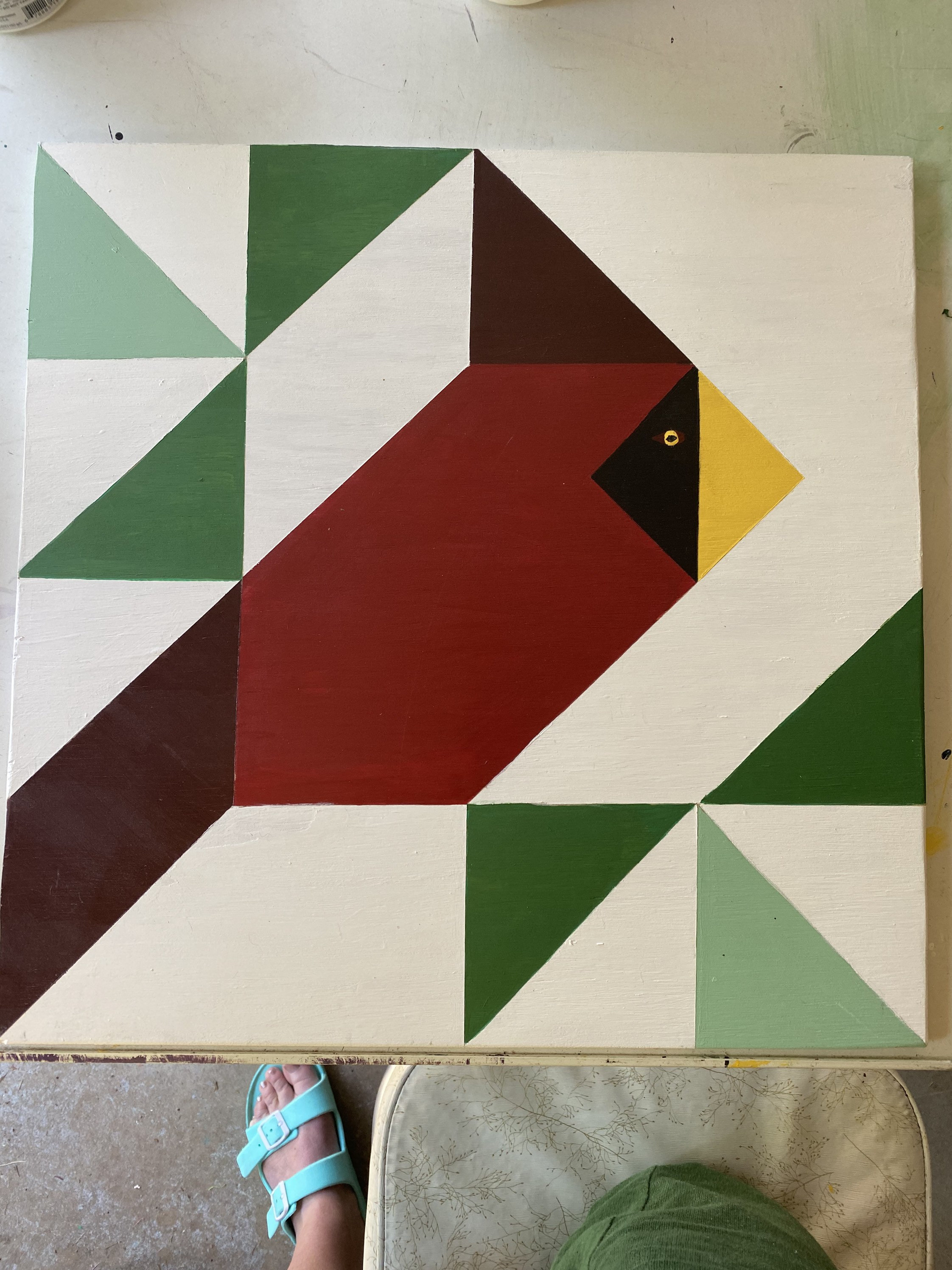 Cardinal Barn Quilt - Etsy