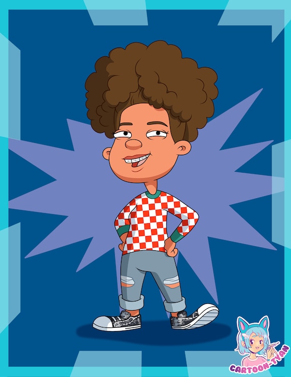 We Draw You in Your Favorite Animated TV Show Style Portrait | Etsy