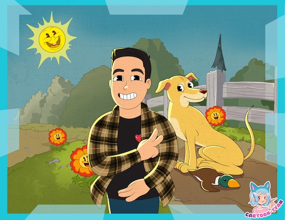 We Draw You in Your Favorite Animated TV Show Style Portrait | Etsy