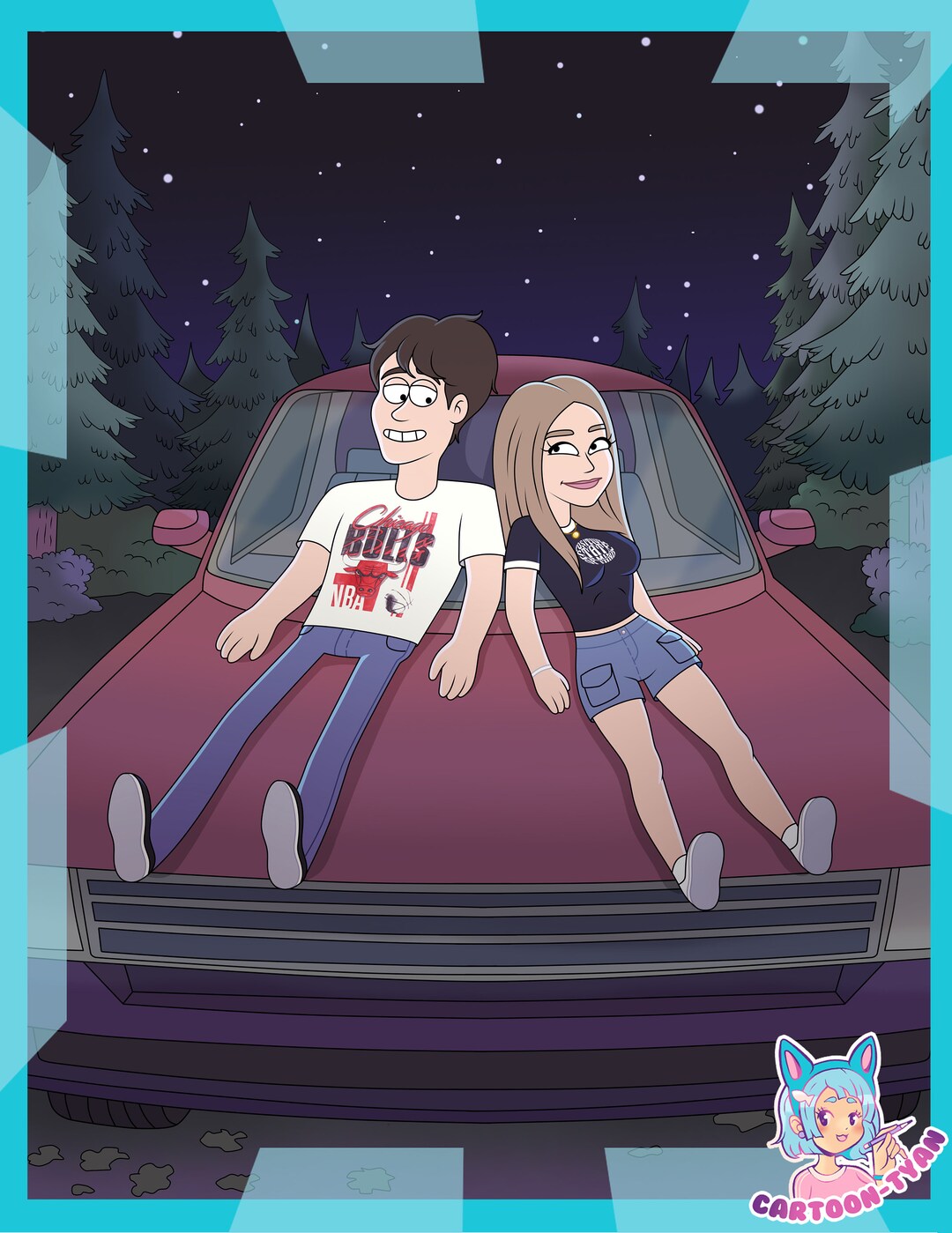 We Draw You in Your Favorite Animated TV Show Style, Portrait in ...