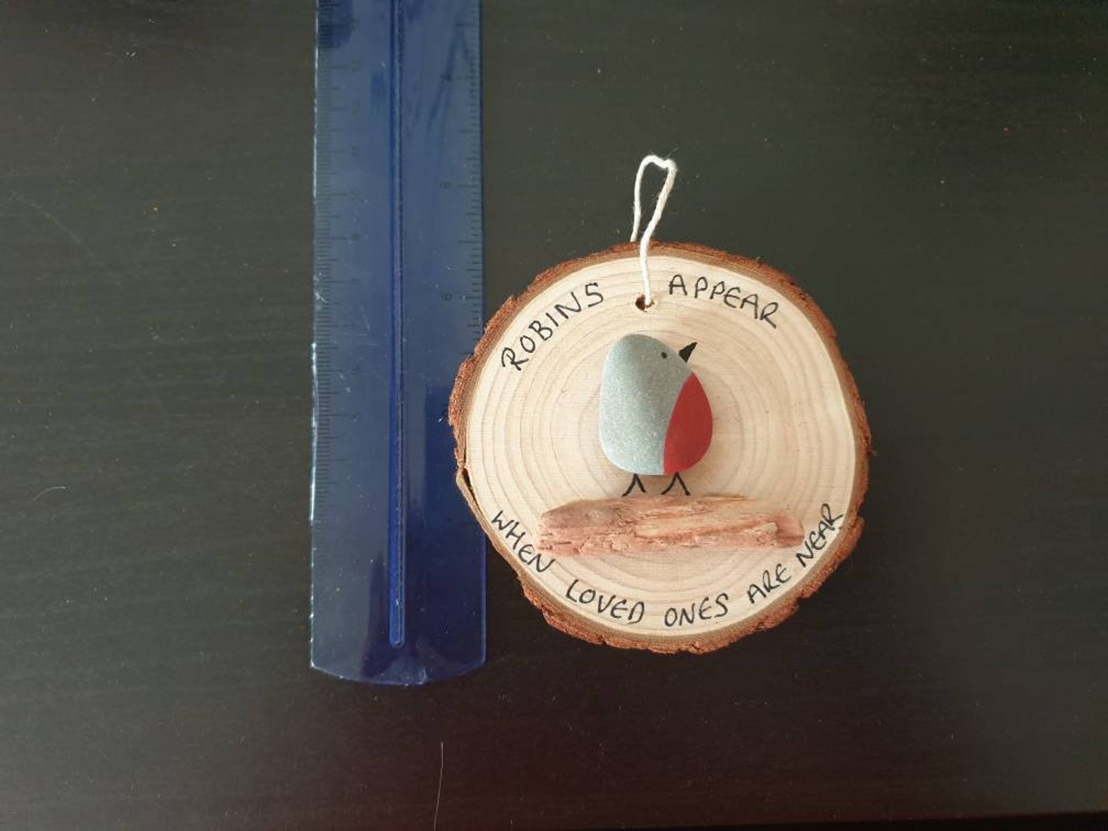 Robin Pebble Art Hanging Decoration Christmas Decoration - Etsy UK