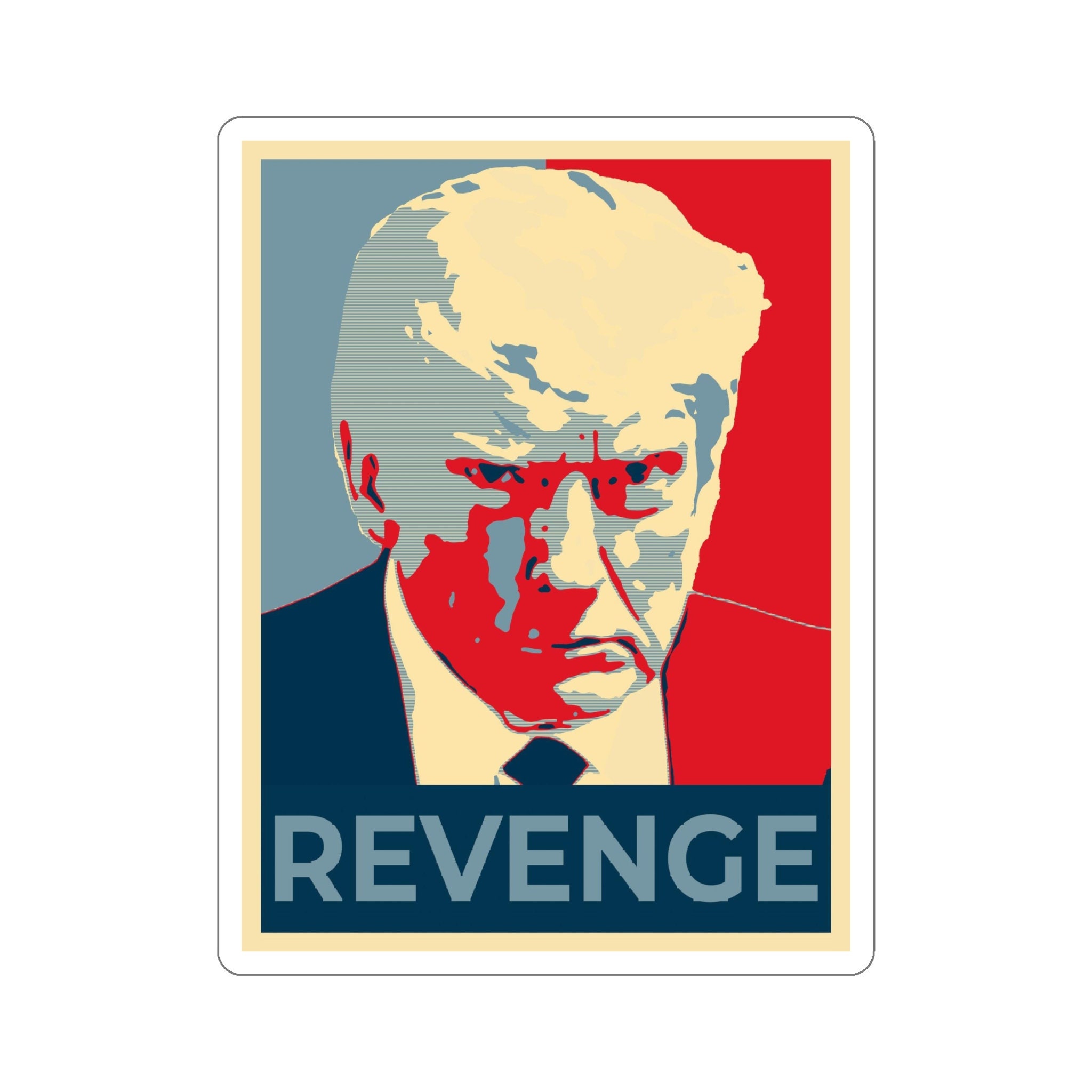 Donald Trump Mugshot Revenge Kiss Cut Stickers 4 Sizes - Etsy