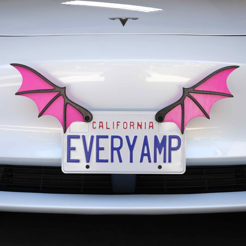 License Plate Bat Wings universal Fit - Etsy
