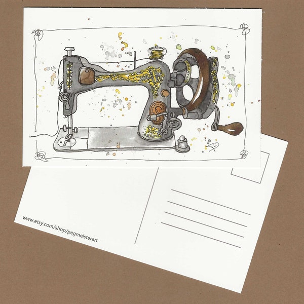 Sewing Postcard - Etsy