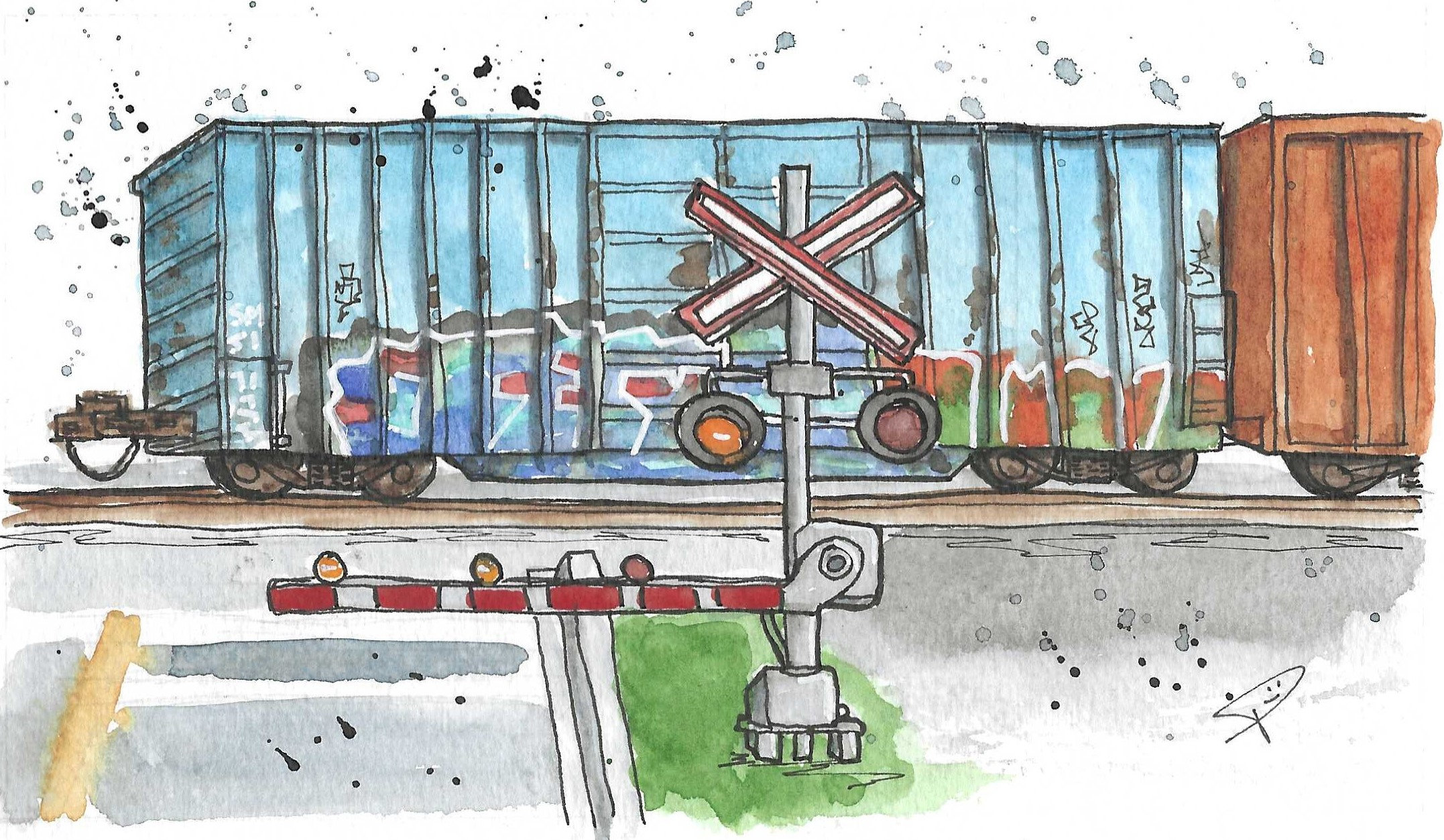 Watercolor Railway Train Postcards: Train Lover Gift, Set of 4 - Etsy ...