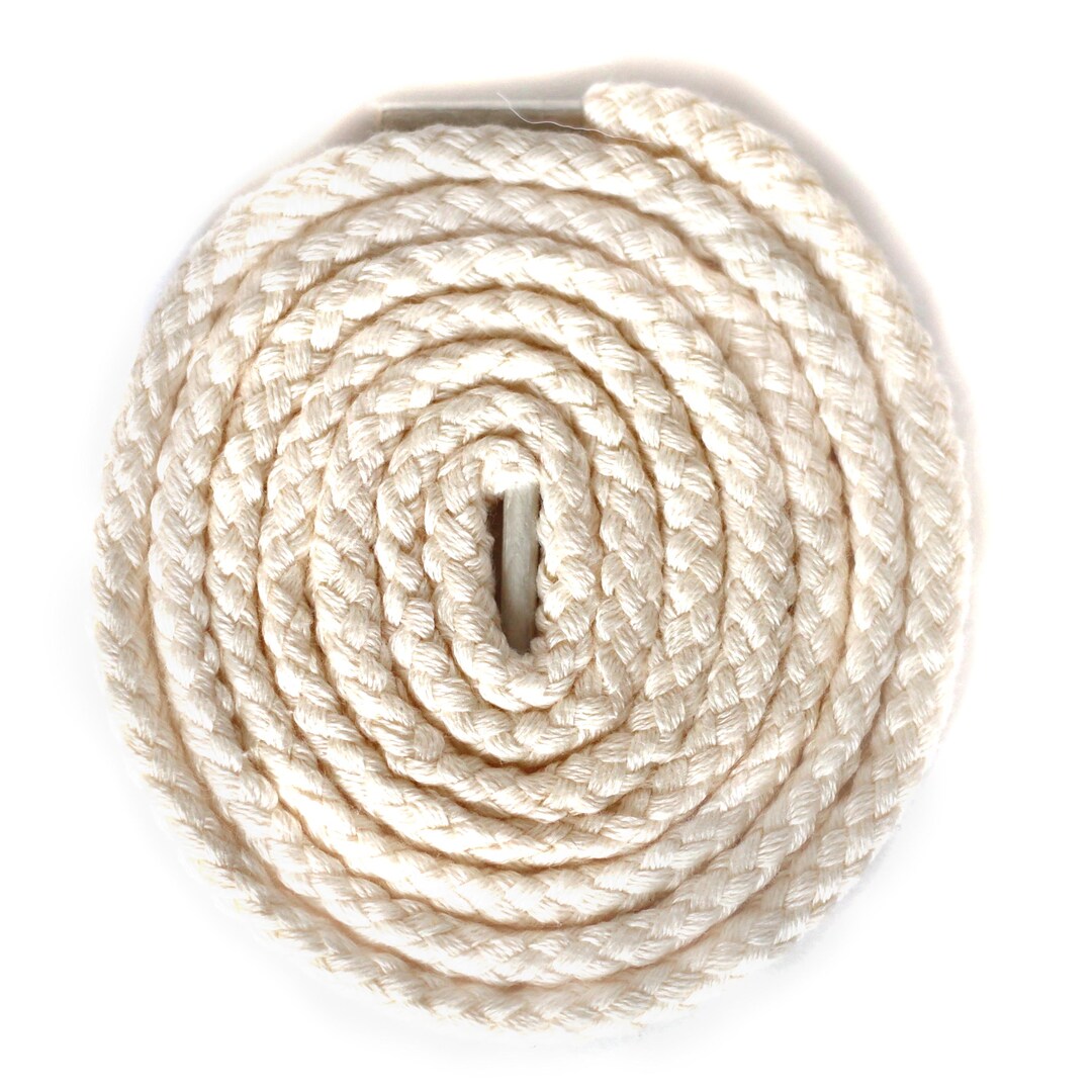 Chunkey Cotton Rope Laces Round Braided Shoelaces Made of Cotton Beige ...