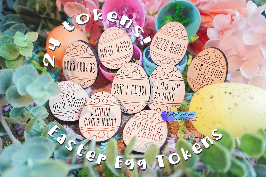 Easter Egg Tokens / Easter Egg Reward / Easter Egg Hunt / - Etsy