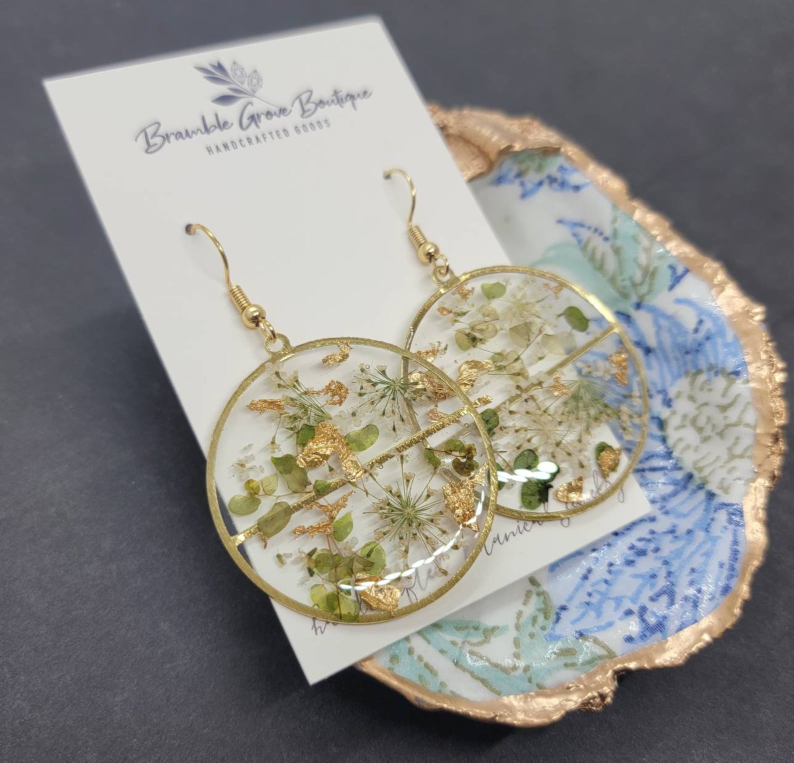 Handmade Real Pressed Plant and Flower Botanical Earrings - Etsy