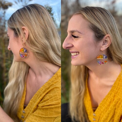 Handmade Unique Blooming Real Pressed Flower Bud Botanical - Etsy