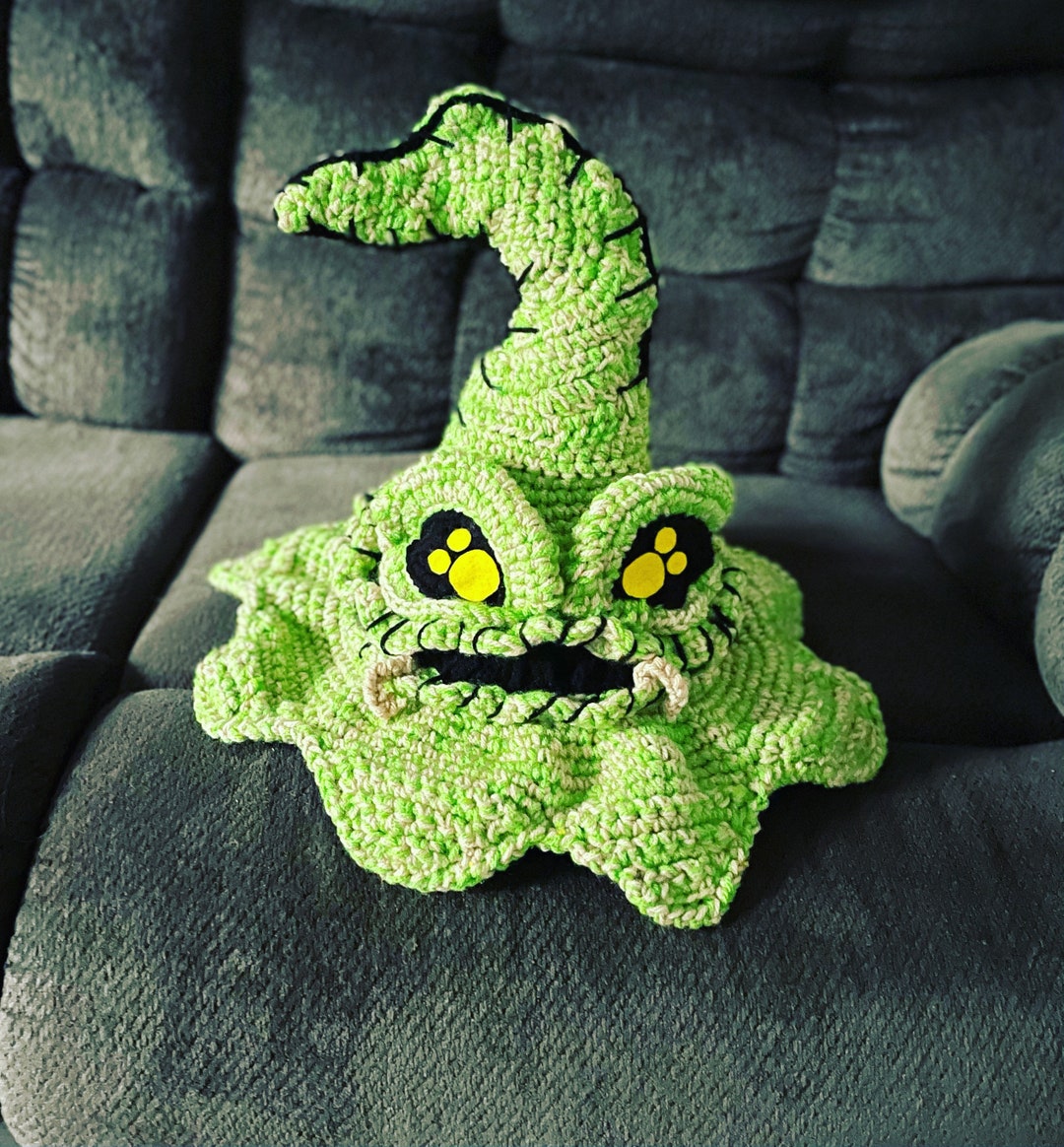 Burlap Chap Bent Witch Hat Mashup, NBC Inspired Crochet Oogie Boogie ...