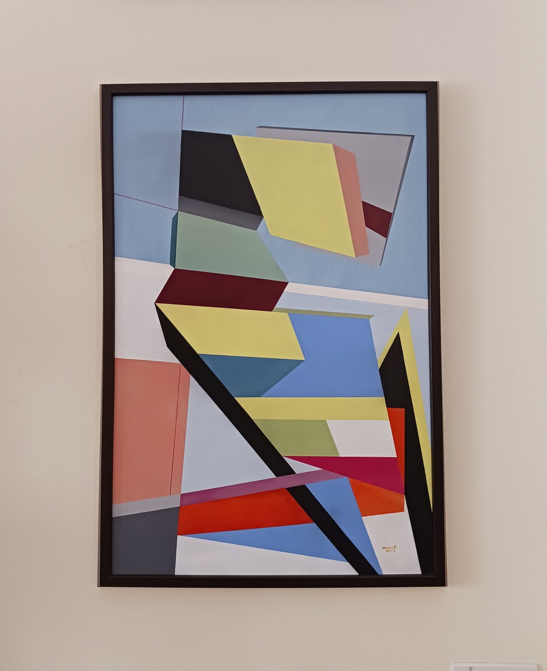 John K Howie 1945-2018 Large Geometric Abstract Painting - Etsy
